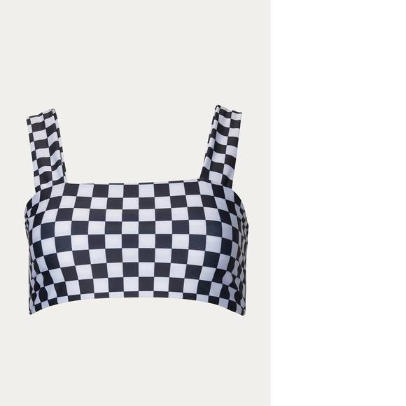 Salt Gypsy | Swim | New Salt Gypsy Luna Crop Swim Top In Blackwhite ...